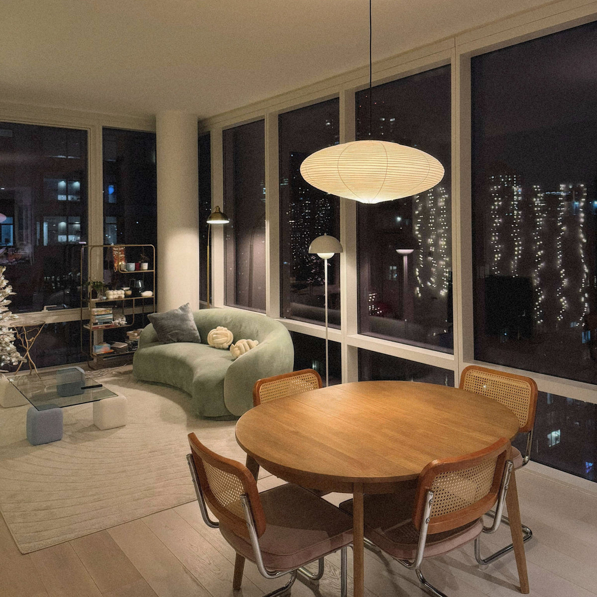 How to Style a Japanese Paper Lamp for a Cozy Living Room – Hüga Collective
