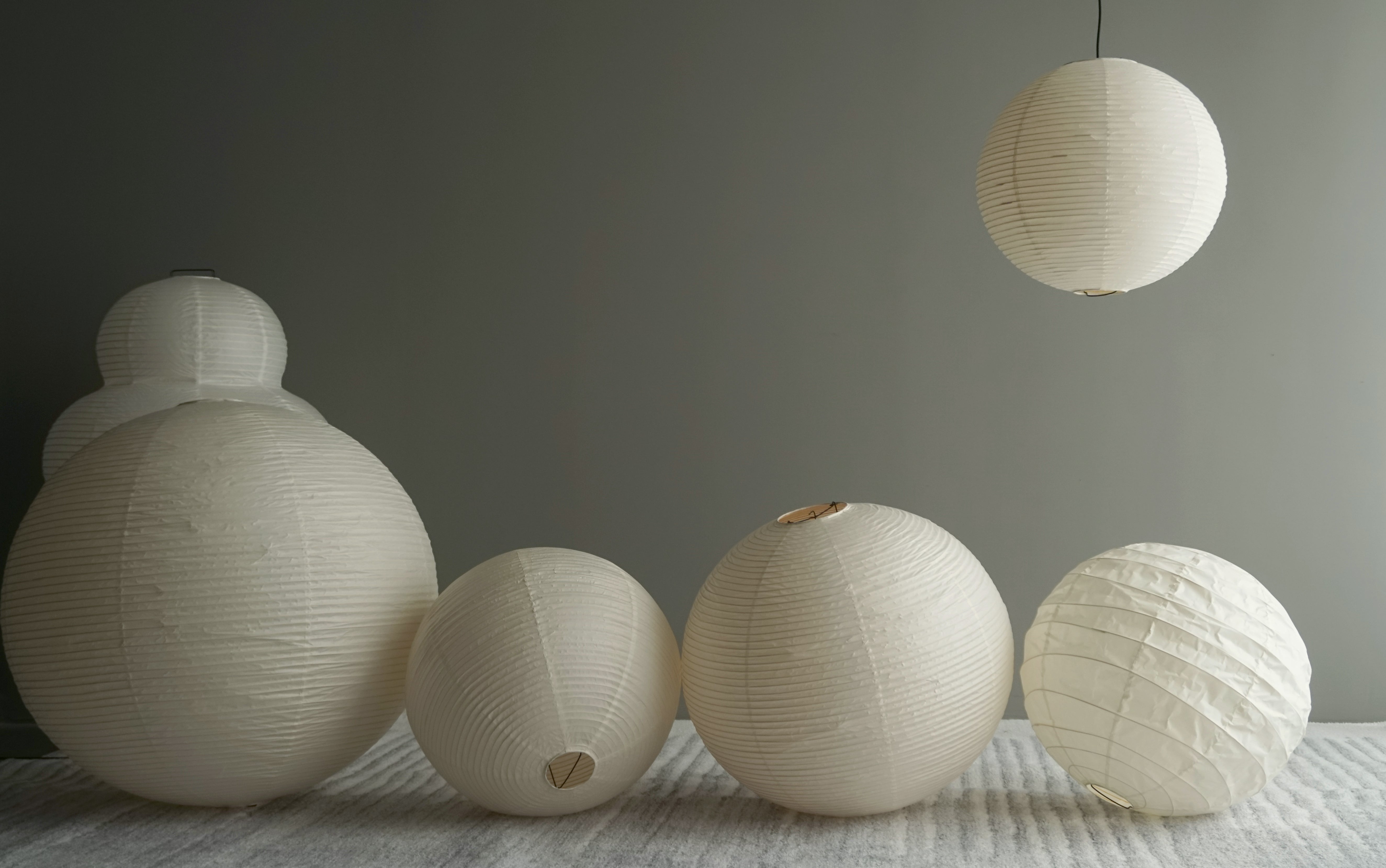 Washi Paper Akari Ceiling Pendant Lamp Noguchi-inspired 55A Diameter ...
