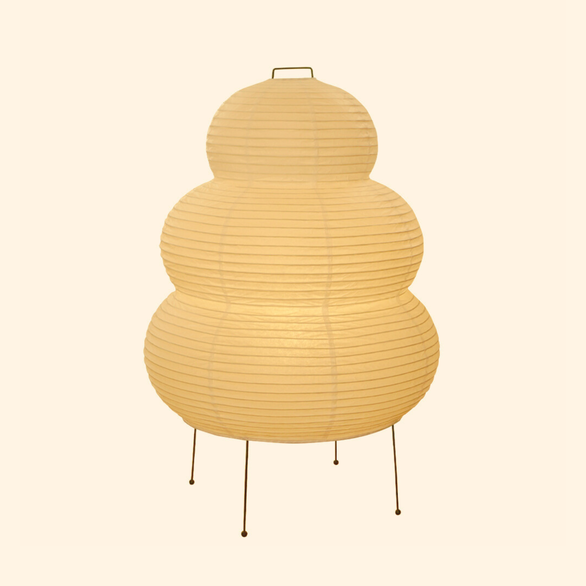 Aura Glow Akari 24N Paper Lamp | Akari lamp Noguchi Lamp | Japanese ...